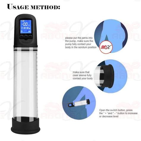 Electric Penis Pump Vacuum Aid Lcd Impotence Helper Erection Automatic