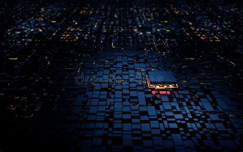 3d Rendering Microprocessor Cpu Chipset Central Processor Unit On The