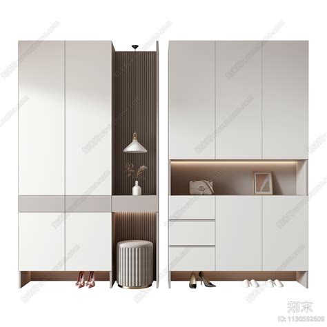 现代鞋柜3d模型下载【id1130592609】知末3d模型网