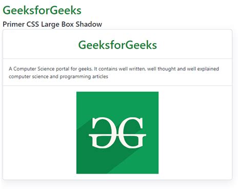Primer Css Large Box Shadow Stacklima
