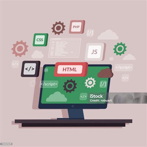 Konsep Pemrograman Komputer Atau Mengembangkan Perangkat Lunak Atau Game Monitor Dengan Simbol