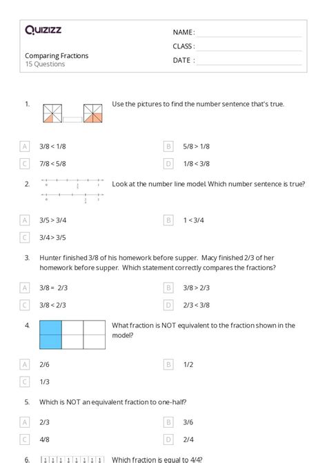 50 Comparing Amount Worksheets For 3rd Year On Quizizz Free And Printable