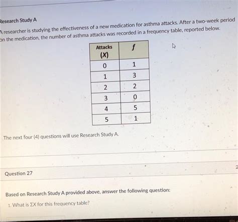 Solved 1 What Is Ex For Frequency Table Shown In Picture