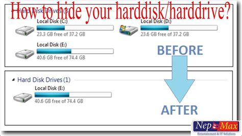 How To Hide Hard Drive Partition In Windows 107 Easily By Nepmax Entertainment Youtube
