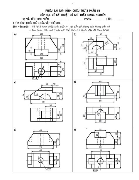 Cách từ 2 hình chiếu vẽ hình chiếu thứ 3 trong vẽ hình chiếu phối cảnh