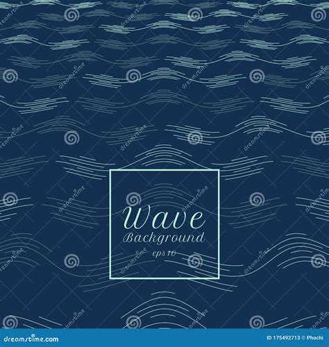 Abstract Blue Water Wave Line Pattern Perspective Background Stock Vector Illustration Of