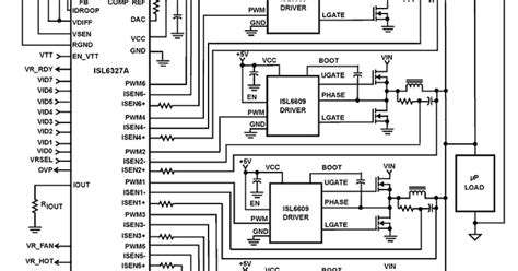 Isl6327a Enhanced 6 Phase Pwm Controller With 8 Bit Vid Code And