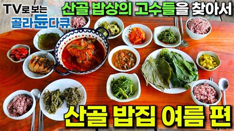 ☀️인적 드문 산골 오지에도 손맛의 고수들이 살고 있다☀️ 산골 밥집 여름 밥상 편 ｜어머니 산골 집밥부터 산에서 나는 여름을 그대로 차린 오지 성찬까지｜한국기행