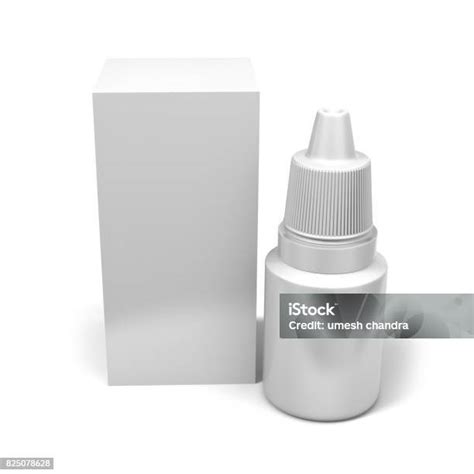 화이트 빈 렌더링 눈 또는 귀 Dropper 3d 화이트 병 현실과 모의 흰색 배경에 포장 상자 및 템플릿 0명에 대한 스톡 사진 및 기타 이미지 Istock