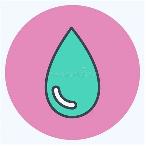 icon drop suitable for spa symbol color mate style simple design