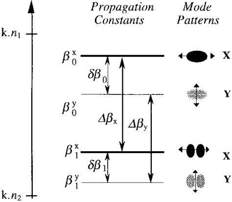 Schematic Diagram Of The Propagation Constants And The Mode Patterns Of Download Scientific