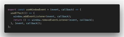 Creating A Reusable Window Event Listener Hook With Useeffect And