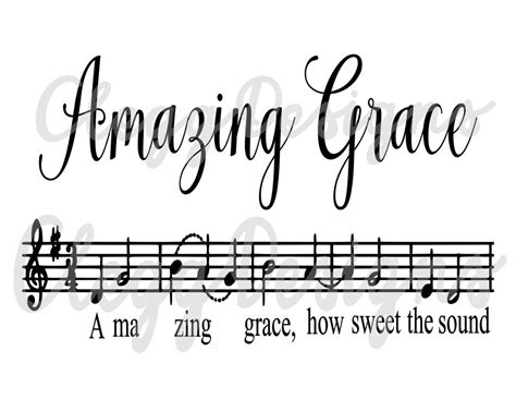 Amazing Grace Digital Cut File Svg Inspirational Silhouette