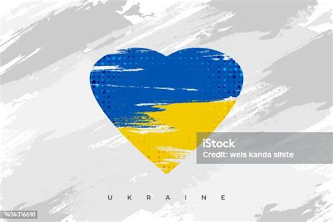 우크라이나에 대한 사랑 브러시 스타일의 사랑 개념이 있는 우크라이나 국기 그런 지 배경에 격리된 우크라이나 국기 그림 개념에 대한 스톡 벡터 아트 및 기타 이미지 Istock