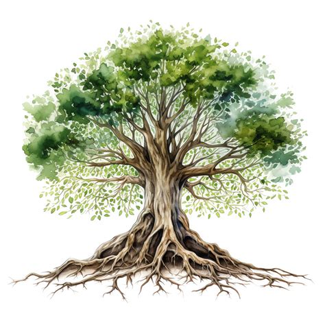 Tree With Roots Clipart 40 High Quality S Digital Download Card Making Mixed Media