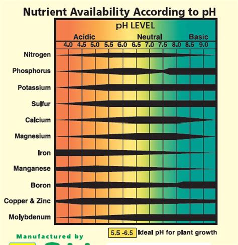 Soil Ph Nutrient Availability Chart