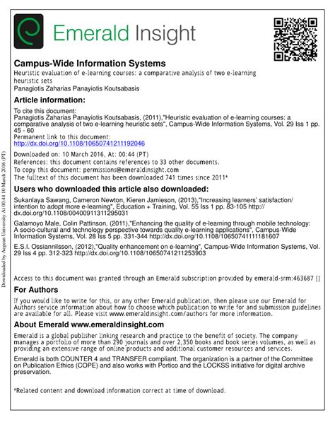 Pdf Heuristic Evaluation Of E Learning Courses A Comparative Analysis Of Two E Learning