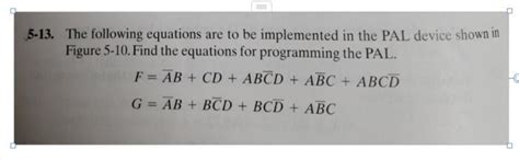 Solved 5 13 The Following Equations Are To Be Implemented