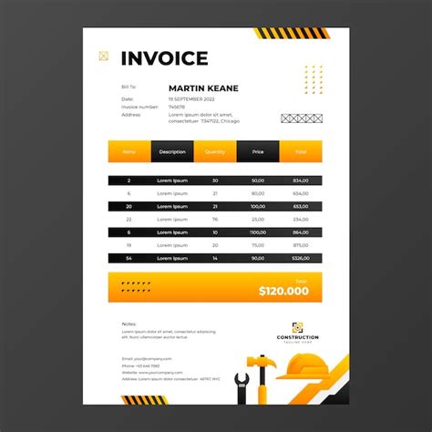 Construction Invoice Vectors And Illustrations For Free Download Freepik