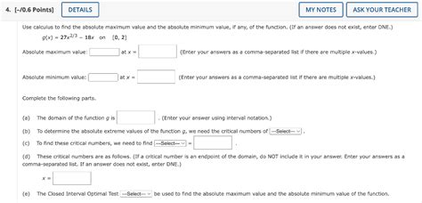 Solved Use Calculus To Find The Absolute Maximum Value And