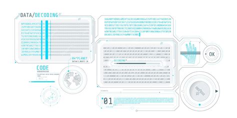 Premium Vector Interface Of The Program For Processing And Decoding Satellite Data Vector