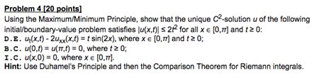 using the maximum minimum principle show that the