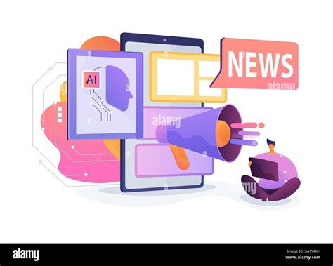 Ai Personalized News Feed Abstract Concept Vector Illustration Stock Vector Image And Art Alamy