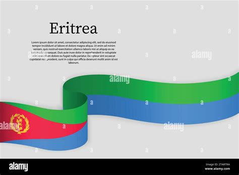 Ribbon Flag Of Eritrea Celebration Background Template Stock Vector Image Art Alamy