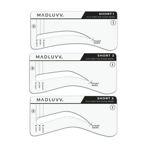 Set Of 3 Small Brow Stencils Madluvv