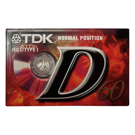 Tdk D60 1997 2001 Ferric Blank Audio Cassette Tapes Retro Style Media