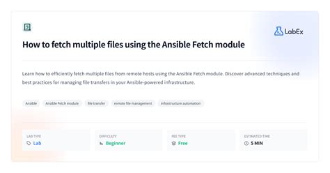 How To Fetch Multiple Files Using The Ansible Fetch Module Labex