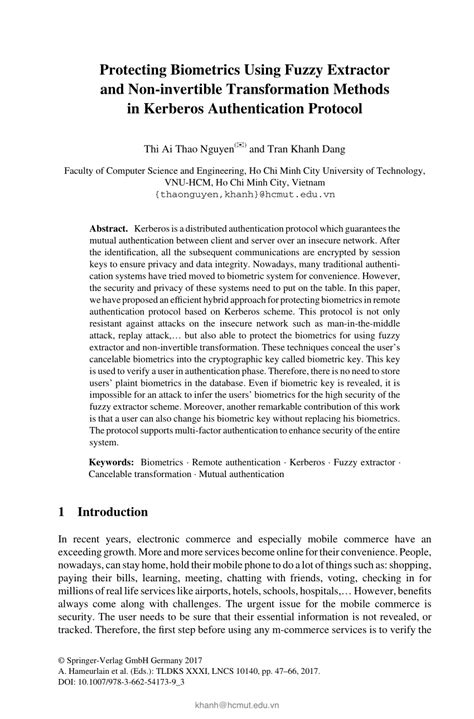 Pdf Protecting Biometrics Using Fuzzy Extractor And Non Invertible