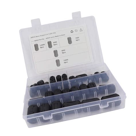 buy doitool 36pcs ferrite ring core noise suppressor toroidal