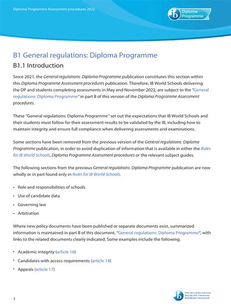 General Rules Dp Pdf