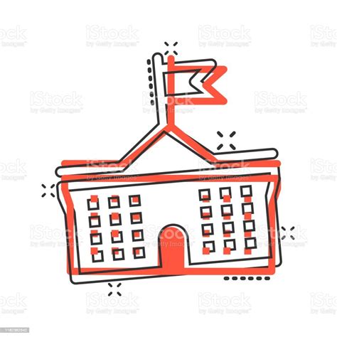 만화 스타일의 은행 건물 아이콘입니다 정부 건축 벡터 만화 일러스트 그림 그림입니다 박물관 비즈니스 컨셉 스플래시 효과 0명에 대한 스톡 벡터 아트 및 기타 이미지 Istock