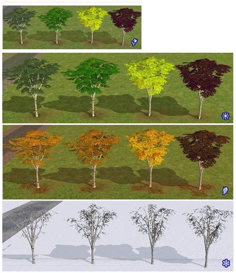 Seasons Friendly Birch Tree Recolours