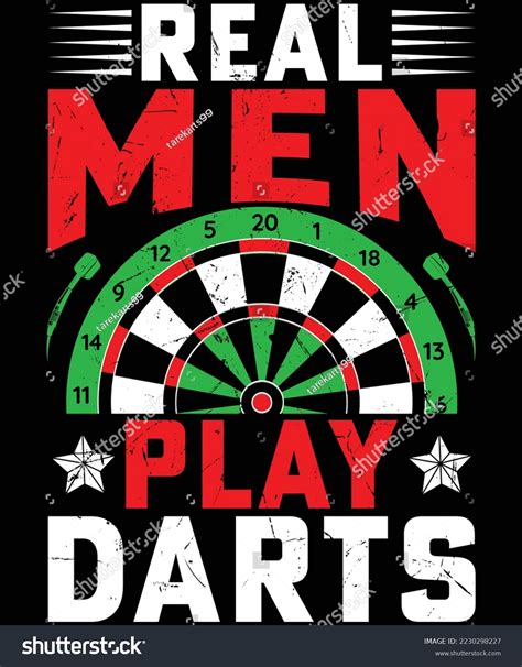 Real Men Play Darts Tshirt Design Stock Vector Royalty Free Shutterstock