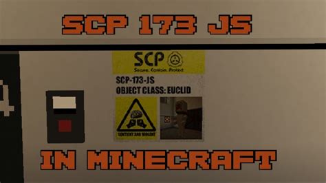 how to make scp 173 js containment chamber in minecraft youtube