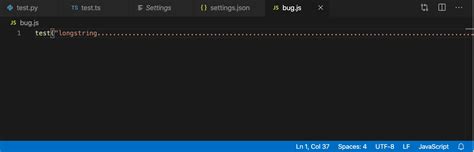 The Cursor Jumps To The Left After Replacing Double Quotes With Backticks In A Javascript File