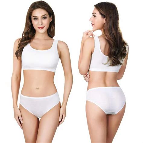 Caredone Unisex Disposable 100 Cotton White Underwear Travel Panties