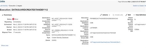 Error When Use Oem To Setup Oracle Data Guard Oracle Forums