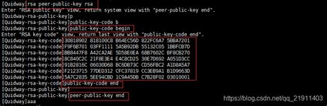 华为交换机ssh使用rsa公钥免密登录配置rsa Peer Public Key Csdn博客