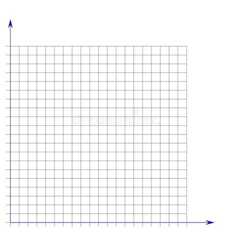 Grid Paper Mathematical Graph Cartesian Coordinate System With X Axis Y Axis Stock Vector