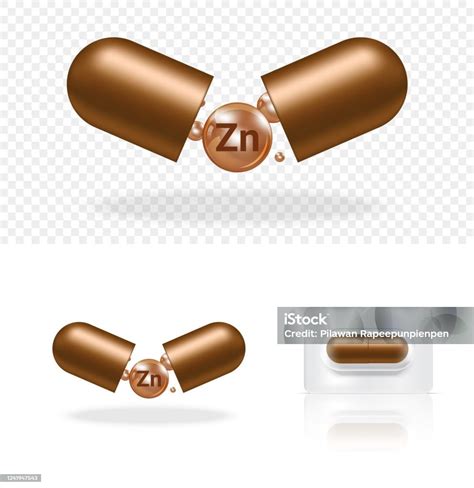 흰색 배경 벡터 그림에 현실적인 투명 알약 비타민 Zn 의학 캡슐 패널을 조롱 정제 의료 및 의료 개념 3차원 형태에 대한 스톡 벡터 아트 및 기타 이미지 Istock