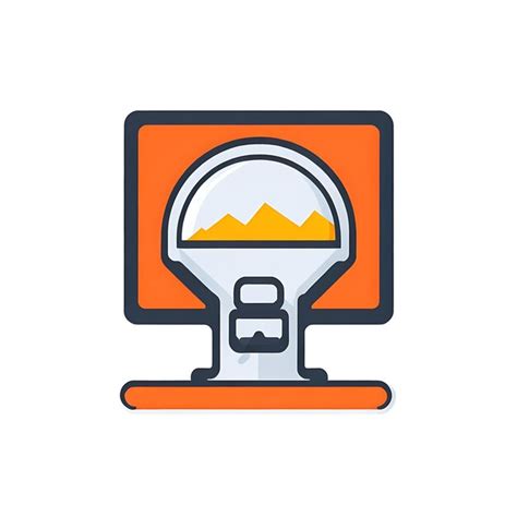 Premium Photo Sticker Monitor Vector Flat Icon