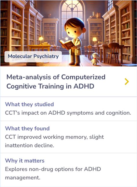 Computerized Cognitive Training Shows Small Setting Specific Improvements For Adhd Inattention