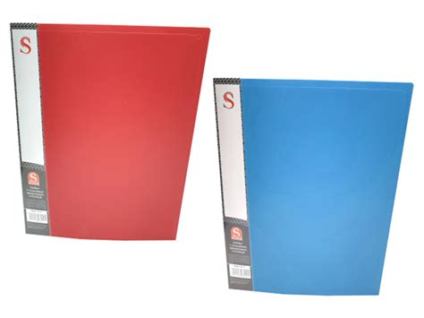 Папка с кольцевым механизмом 2 кольца А4 синяя красная с внутренним карманом для бумаги 250