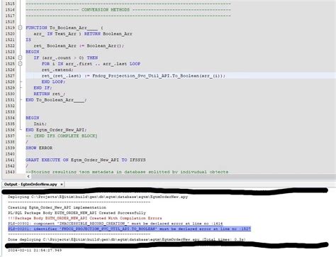 Error When Deploying Entity Models In Ifs Developer Tools Ifs Community