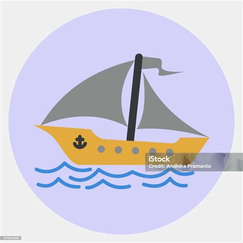 아이콘 범선입니다 교통 요소 색상 메이트 스타일의 아이콘입니다 인쇄물 포스터 로고 간판 광고 등에 좋습니다 고대의에 대한 스톡 벡터 아트 및 기타 이미지 Istock