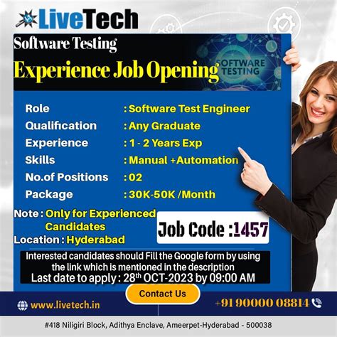 Livetech Qa On Linkedin Experienced Job Opening Please Click Open The